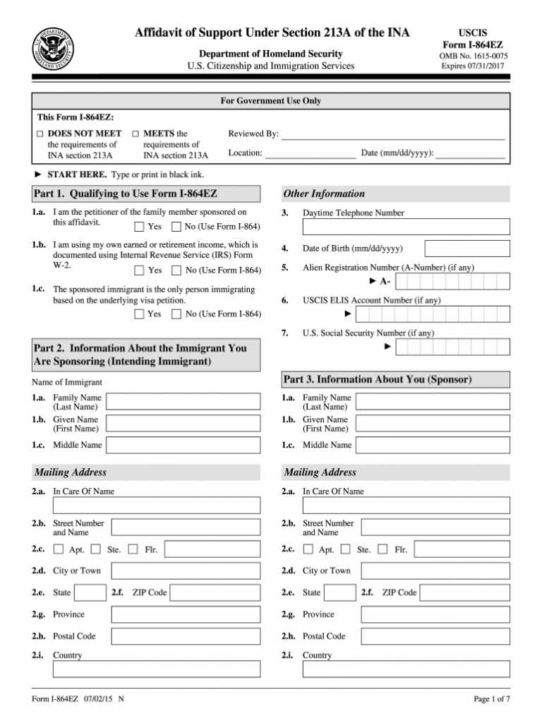 美国I-864EZ表格在什么条件下使用，怎么使用？ - 纽约移民服务中心